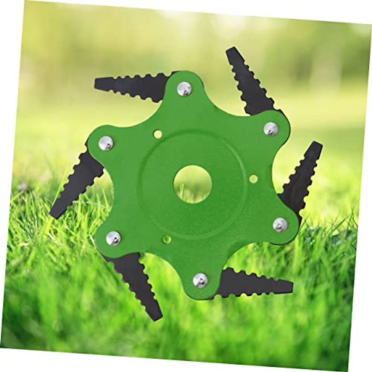 Yardwe Metal 1pc Metal Lawn Mower Lawn Mower Blade Grass Weeder Head Grass Jewelry Tray Colorful