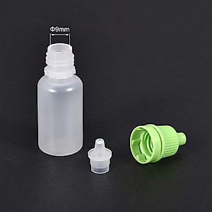 uxcell Plastic Dropper Bottles, 10ml/0.34 oz Empty Squeezable Dropper Bottle with Cap, Green, Pack of 10