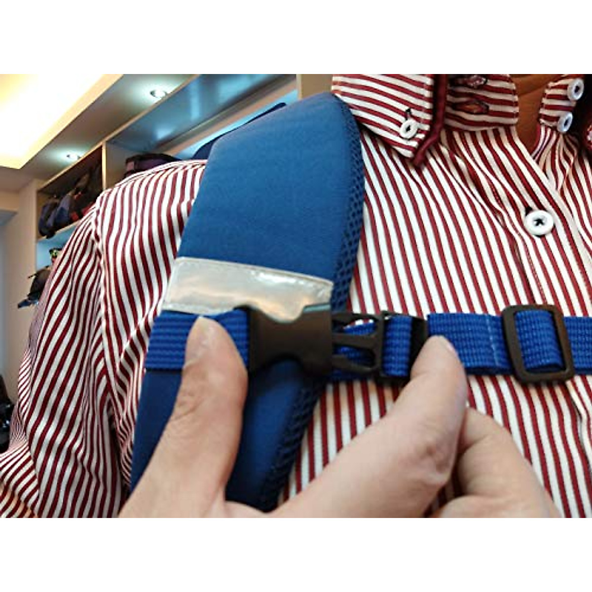 Amlrt Backpack Chest Strap- Nylon - Adjustable Universal (blue)