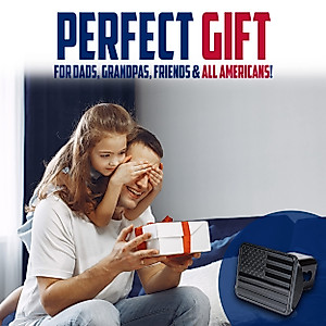 Zone Tech Tactical USA American Flag Hitch Cover - Premium Quality Stainless Steel Black Metal American Flag Emblem Trailer Plug Hitch Cover -US Patriotic Pledge of Allegiance - Fits 2” Receivers