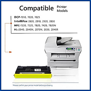 1-Pack TN350 Black Toner Cartridge Replacement for Brother DCP-7010 7020 7025 IntelliFax 2820 2910 2920 2850 MFC-7220 7225 7820 7420 7820N HL-2040 2040N 2070N 2030 2040R Printer. (Firmly Fixed)