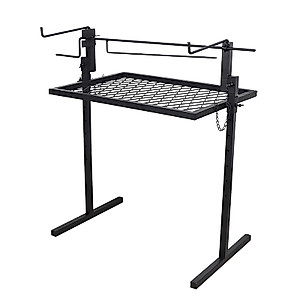 Campfire Grill, Adjustable Camp Grill Over Fire Pit Grill,Multipurpose Cooking Equipment for Camping Outdoor BBQ