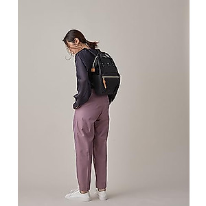 anello(アネロ) Anero ATB0197Z Backpack with Clasp, S, A4 Base, Water Repellent, Multiple Storage, PC Storage, Black