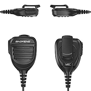 BAOFENG IP54 Waterproof Speaker Microphone Handheld Remote Shoulder Mic UV-9R UV-9R Plus UV-9RPRO UV-9G GMRS-9R UV-XR GT-3WP BF-A58 BF-9700 R760 Ham Waterproof Two Way Radio