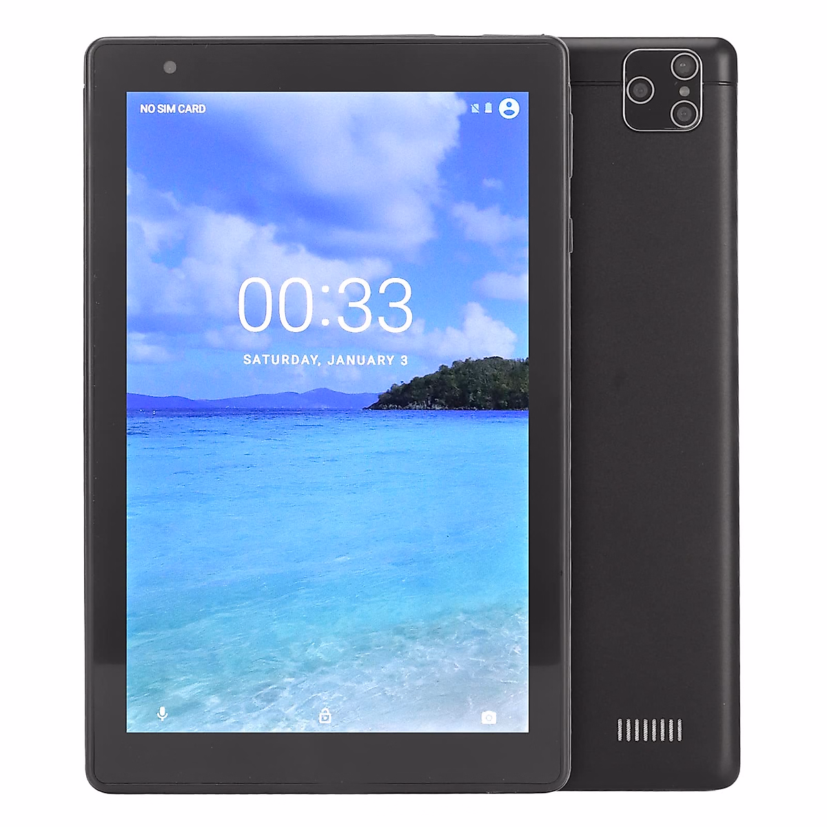 Acogedor 8.1Inch Android Tablet, 720x1280 HD Display MTK6592 CPU 4GB RAM 64GB ROM 3G Calling Tablet with 3 Card Slot, Support 2.4G 5G WiFi, 5000mAh, Black