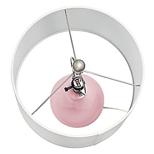 Elegant Designs LT3312-RPK Ceramic Genie Tear Drop Shaped Glossy Table Lamp, Rose Pink