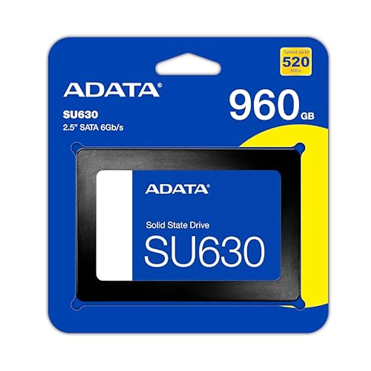 ADATA ASU630SS-960GQ-R 2.5-inch Internal SSD 960GB SU630 Series 3D NAND QLC SMI Controller 0.3 inch (7 mm)