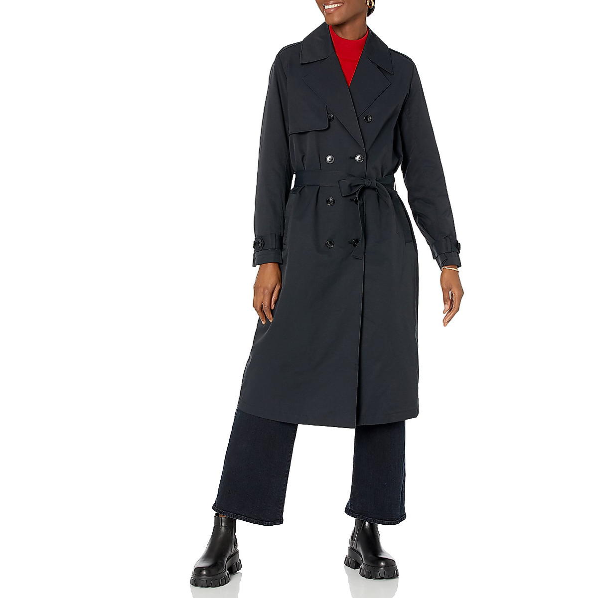The Drop Women's Noa Trench Coat, Black, S