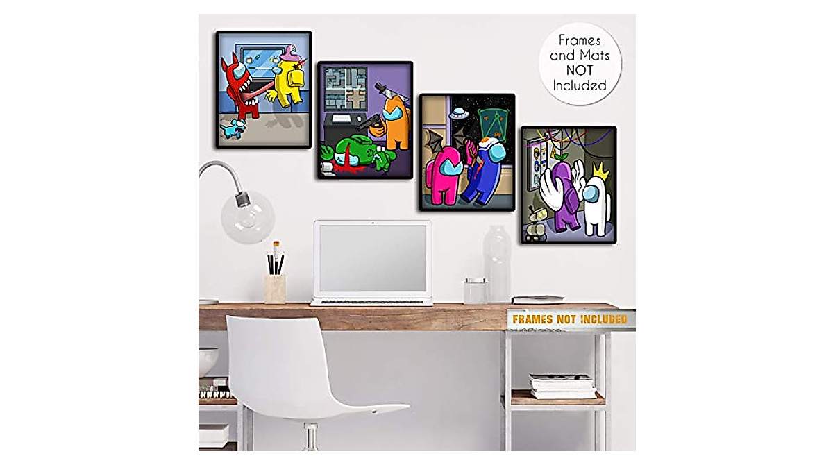 Among Us Posters for Boys Room Decor | Gaming Wall Art Set