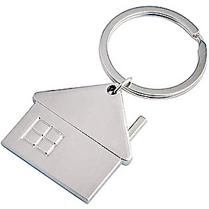 glasstore Small House Shaped Pendant Keychains,Cute Cartoon House With Window keychain Bag Hanging Fashion Charm Gifts Jewelry,10pcs