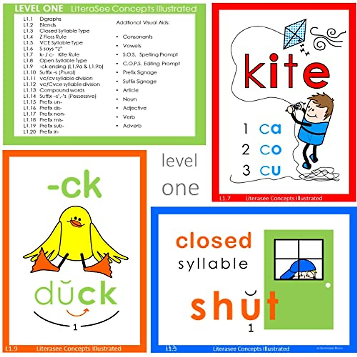 LiteraSee Concepts Illustrated, Five Orton-Gillingham based levels