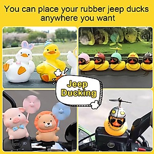 vsshe Duck Plug,10 Pack Jeep Duck Holder Dashboard Duck Jeep Lover Gift Sturdy Rubber Duck Mount with Double Sided Sticker for Jeep Dashboard and Mount Display(Excluding Rubber Duck) Black