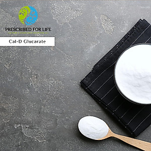 Prescribed for Life Calcium D Glucarate Powder, Pure CDG Powder, USP Grade Fine Powder, Vegan, Gluten Free, Non GMO (12oz / 340g)