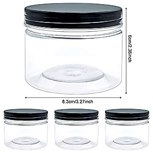 SGHUO 10 Pack 10oz Empty Slime Containers Plastic Jars Storage with Lids