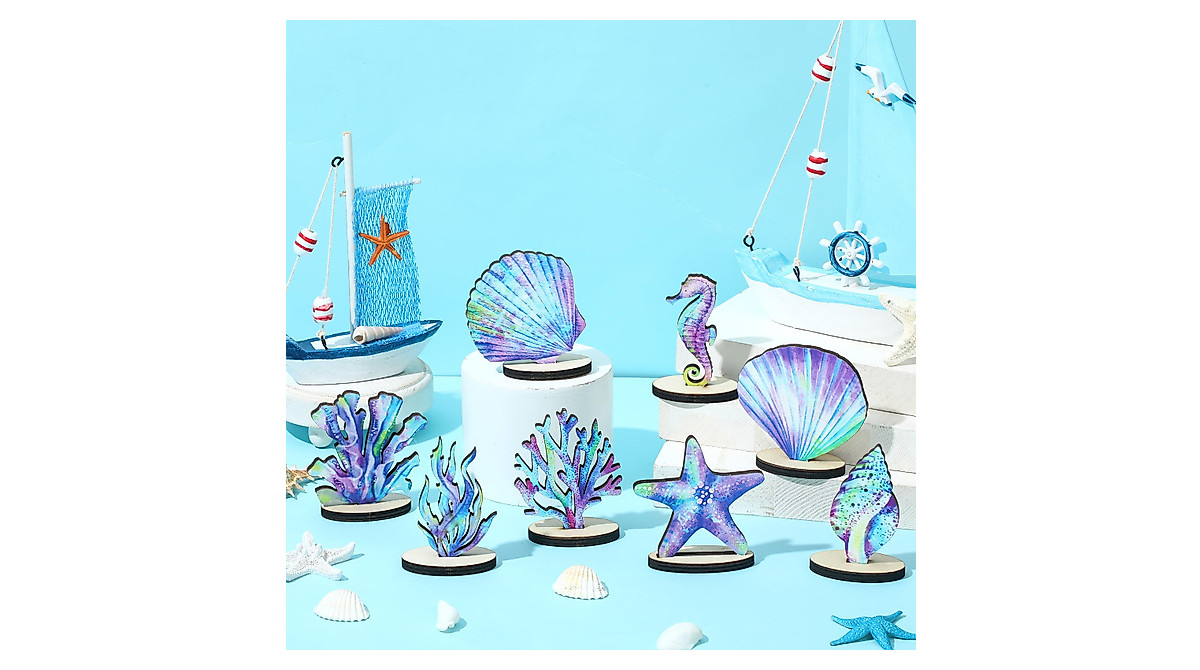 Mermaid Party Decor - 16 Pcs Under the Sea Centerpieces