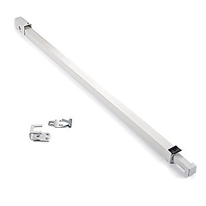 Ideal Security Sliding Patio Door Security Bar with Child-Proof Lock, Extendable, White (25.75-47.5 Inches)