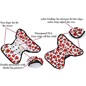 simfamily One Size Fit All Baby Reusable Waterproof Diaper Nappy Cover Double Gussets