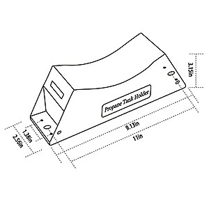 Propane Tank Holder, Propane Tank Mount ABS Gas Cylinder with Installation Expansion Screws and 59 Inch Strap Supported 4"-16" Cylinders, Propane Tank Cylinder Rack for Boat,RVs ,Trailers (Grey,1pc)