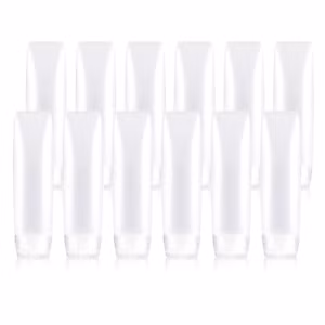 YXC 12PCS PE Travel Size Bottles 1oz Squeeze Bottles With labels Leak Proof BPA Free Refillable Tubes Travel TSA Approved Containers For Toiletry Toothpaste Container Travel Bottles For Toiletries