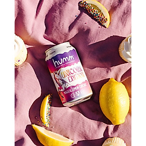 Humm Kombucha Magical Lemon Cupcake, Unicorn Edition - Organic, Vegan & GMO-Free (6 Pack)