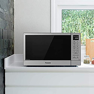 Panasonic NN-SN68KS Compact Microwave Oven with 1200W Power, Sensor Cooking, Popcorn Button, Quick 30Sec & Turbo Defrost, 1.2 cu.ft, Stainless Steel