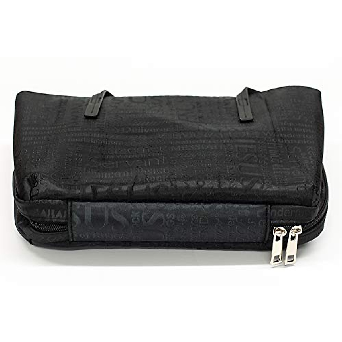 Black Purse Fashion Jacquard Fabric Bible Cover Case with Handle X-Large