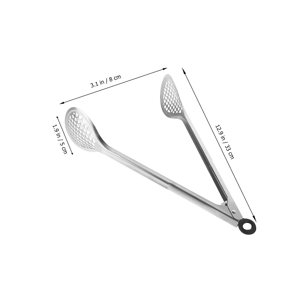 Kichvoe Kitchen Tongs Stainless Steel BBQ Tong 12 Inch Bread Clip Sugar Cube Tongs Food Serving Tongs Barbecue Cooking Grilling Non Slip Tongs Kitchen Utensil Gadgets Silver