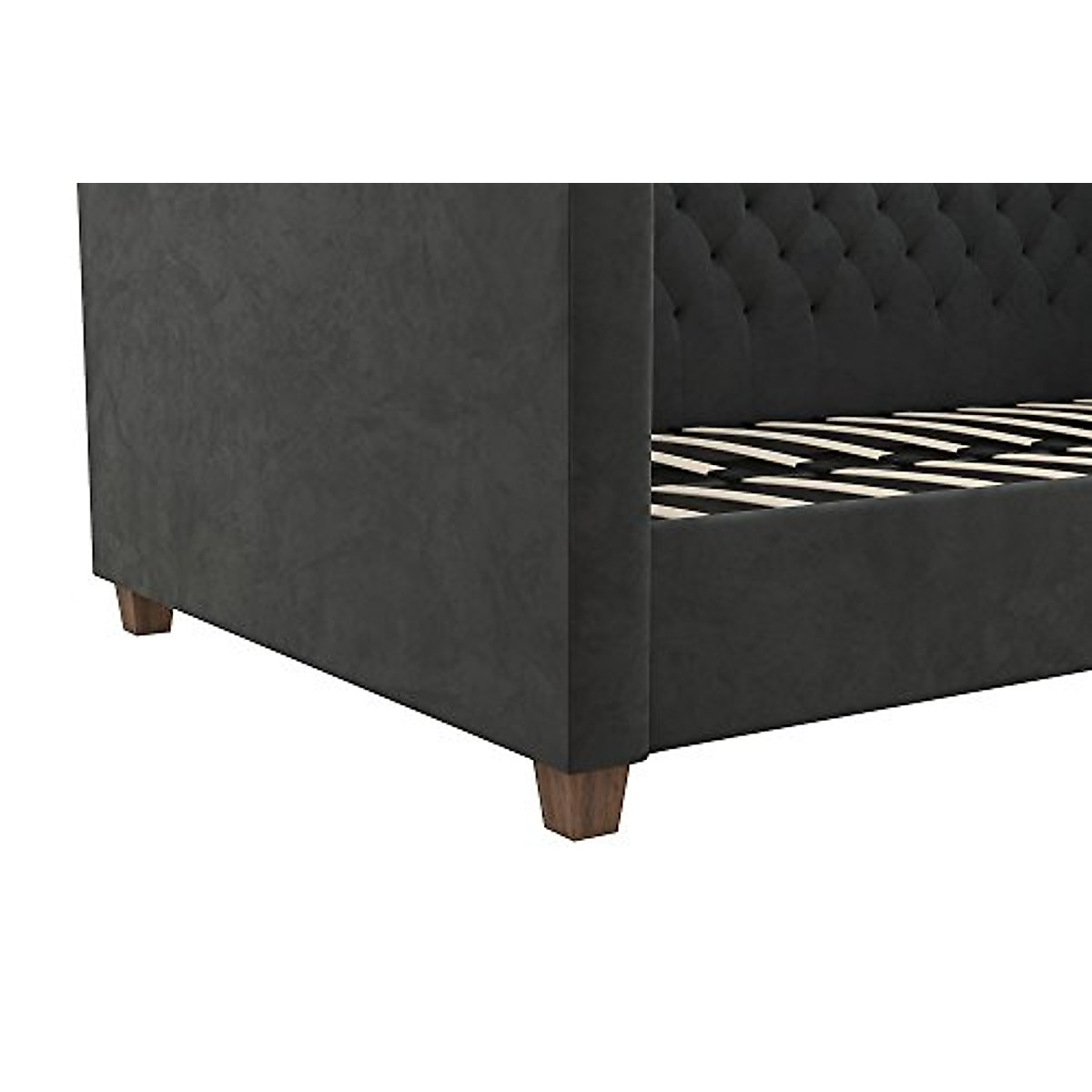 DHP Jordyn Diamond Tufted Upholstered Daybed/ Sofa Bed, Twin Size Frame, Gray Velvet