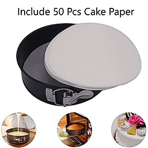 Steamer Basket, Egg Rack Holder, 7" Non-stick Springform Cake Pan, 50 Pcs Cake Paper for Instant Pot Accessories, Vegetable Food Steamer Rack. Fit Pot 5,6,8 qt Pressure