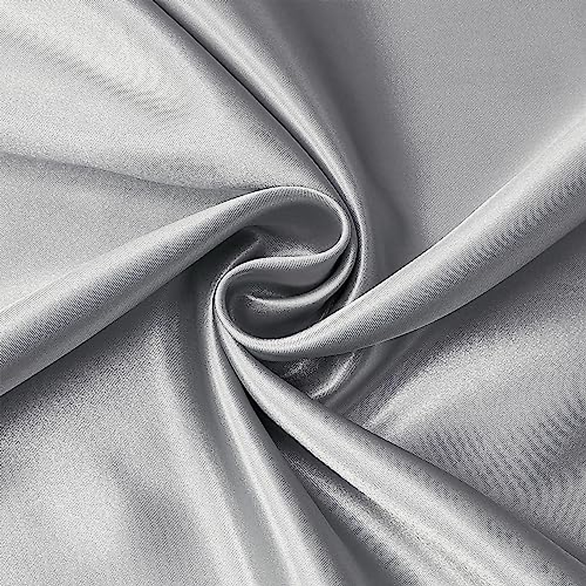 LXMGED Satin Silk Pillowcases for Skin and Hair,Set of 2 Satin Pillow Cases for Women with Envelope Closure,Soft Breathable Smooth Cooling Silk Pillow Covers for Gifts，Silver Grey，Standard (20" x 26")