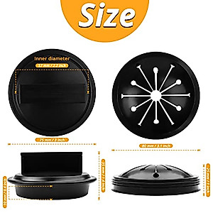 KUFUNG Garbage Disposal Splash Guard, a Set Universal Kitchen Sink Stopper Drain Stopper Brushed Rubber STP-SS for Insinkerator, Kitchenaid, Kohler, Waste King (Black-B)