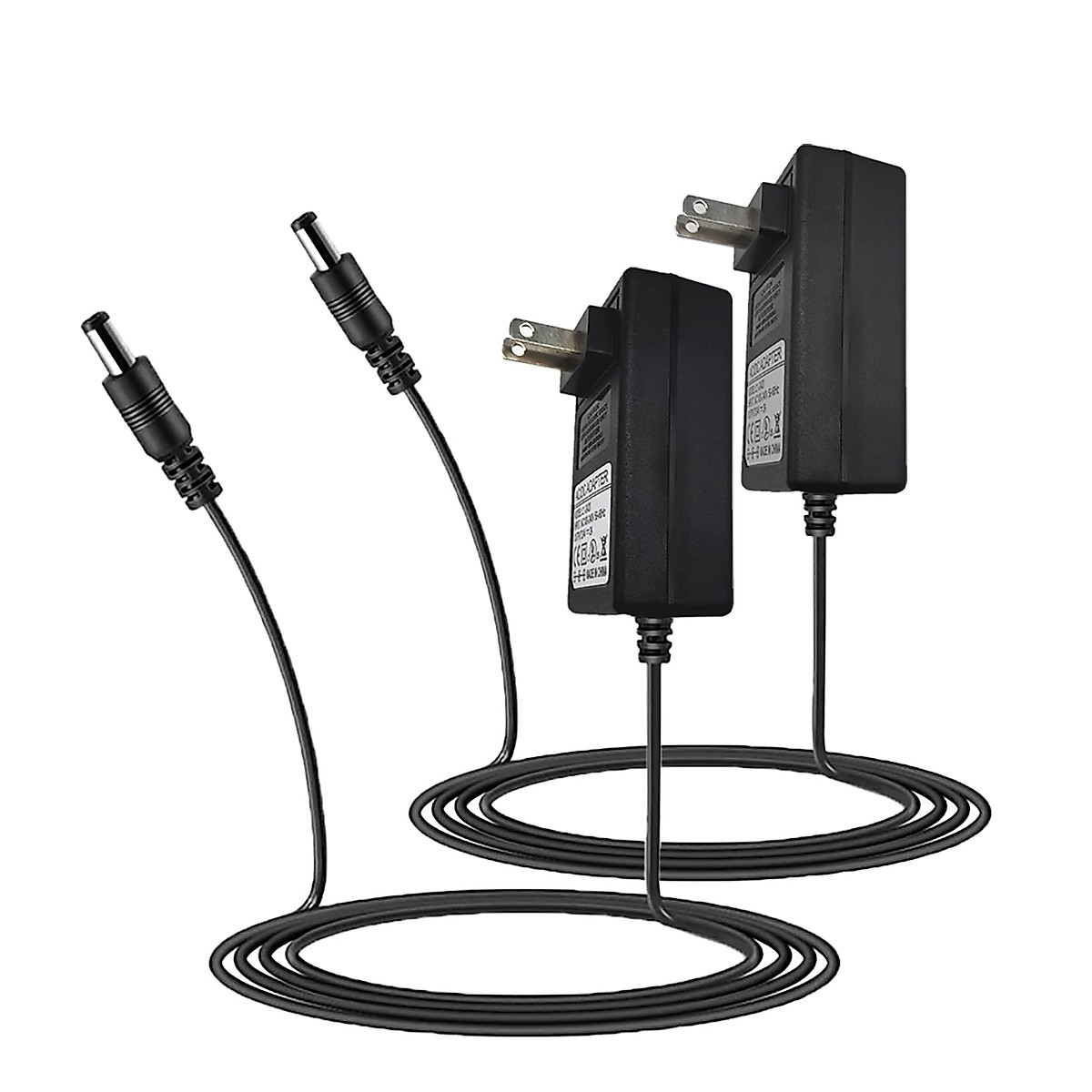 2 Pack HZHFCB 24V Power Supply Adapter 24 Volt 2A Power Supply AC to DC Converter Transformer Input AC 100-240V 50-60Hz and Output DC 24V with 5.5x2.5mm DC Tip for LED Strip 3D Printer CCTV System.