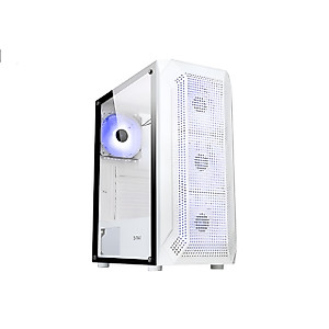 Fast Gaming Computer Desktop Gaming PC RGB AMD Ryzen 7 5700G 16 Core CPU Threads 4.6 GHz with AMD Radeon Graphics 16GB DDR4 1TB SSD Windows 10, White