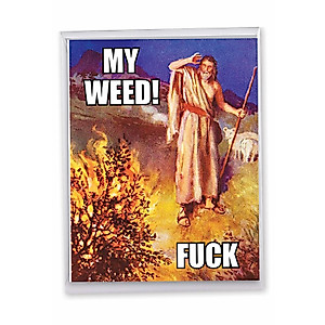 NobleWorks - Big Funny Birthday Greeting Card 8.5 x 11 Inch with Envelope (1 Pack) Large Jumbo Bday Moses' Bush J4300