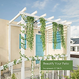 Naidiler 84 Ft 12 Strands Fake Ivy Leaves Artificial Ivy Garland Greenery Decor Faux Green Hanging Plant Vine for Wall Party Wedding Room Home Kitchen Indoor & Outdoor Decoration