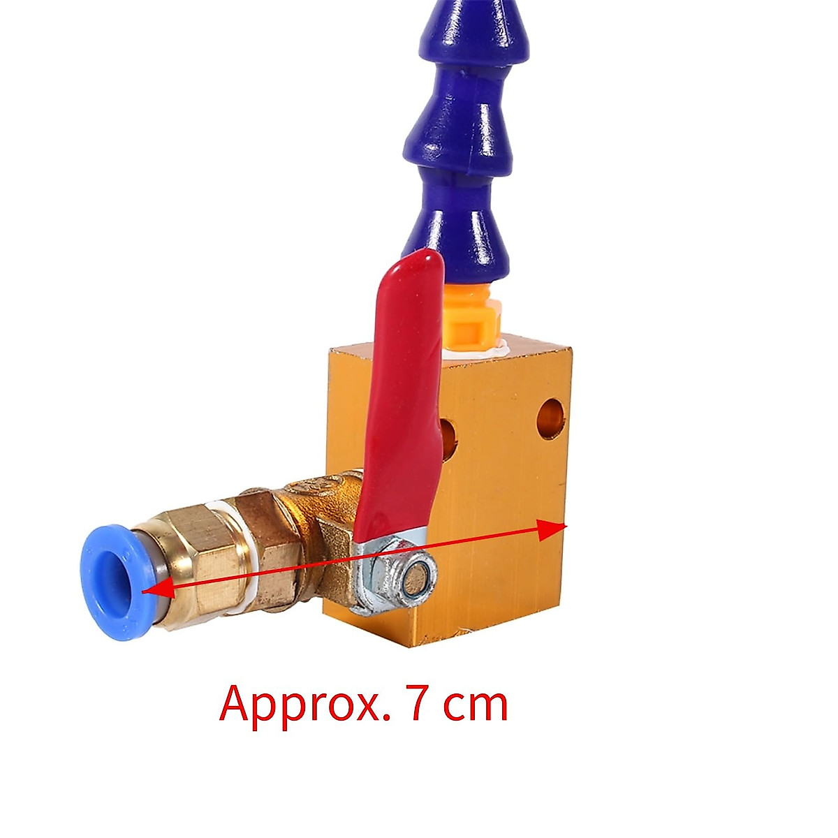 Fafeicy Mist Cooling Spray System Bidirection Tube + Valve Engraving Machine Cooling Sprayer for 8mm Air Pipe CNC Lathe