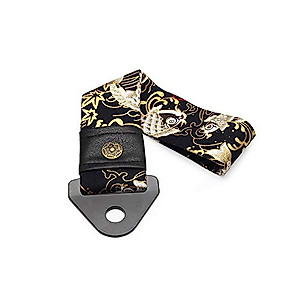 Ancient Japanese Antiquity Element Tow Strap，Car Modification Sports Trailer Belt with Combination of Koi Traction Rope Trailer Hook Fit for Decorative Trailer Belt（Black）