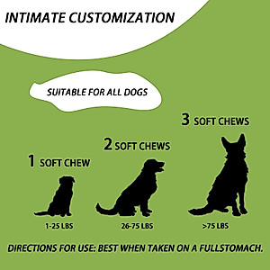 GKD Calming Bites for Dogs, All Natural Calming Chews for Dogs, Dog Anxiety Relief Stress, for Hyper Dogs, Aid with Separation Dog Calming Treats - Travel, Thunder