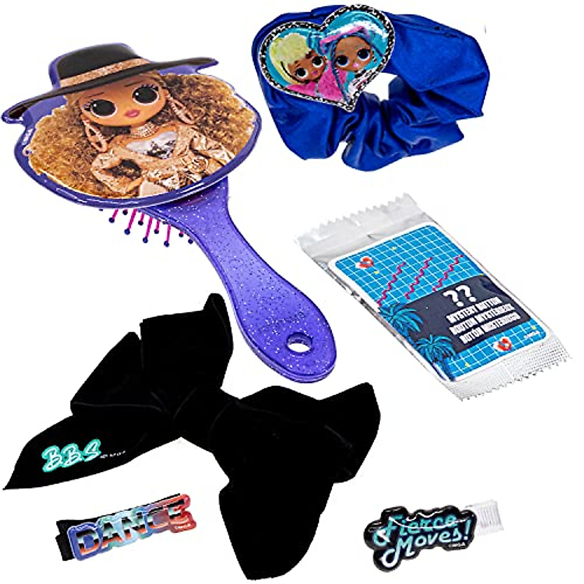 L.O.L Surprise! Townley Girl Hair Accessories Box|Gift Set for Kids Girls|Ages 3+ (6 Pcs) Including Hair Bow, Hair Clips & Brush, Button Pin and More, for Parties, Sleepovers & Makeovers