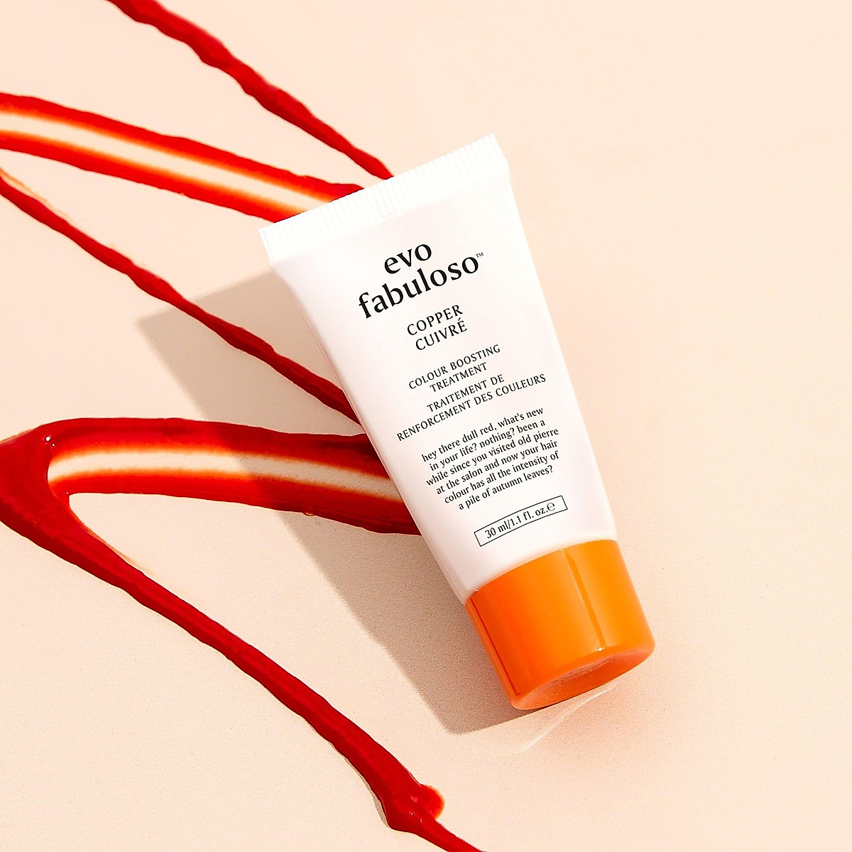 EVO Fabuloso Copper Colour Depositing Treatment - Colour Care Conditioner for Colour -Treated Hair - Helps Maintain Colour Depth, Tone & Shine, 30ml / 1.01fl.oz