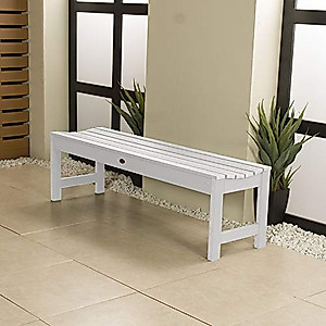 Highwood AD-BENN1-WHE Lehigh Backless Bench, 5 Feet, White