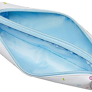 Tees Factory Sanrio SR-5540754CA W Zipper Slim Pen Pouch, Colorful, Alphabet