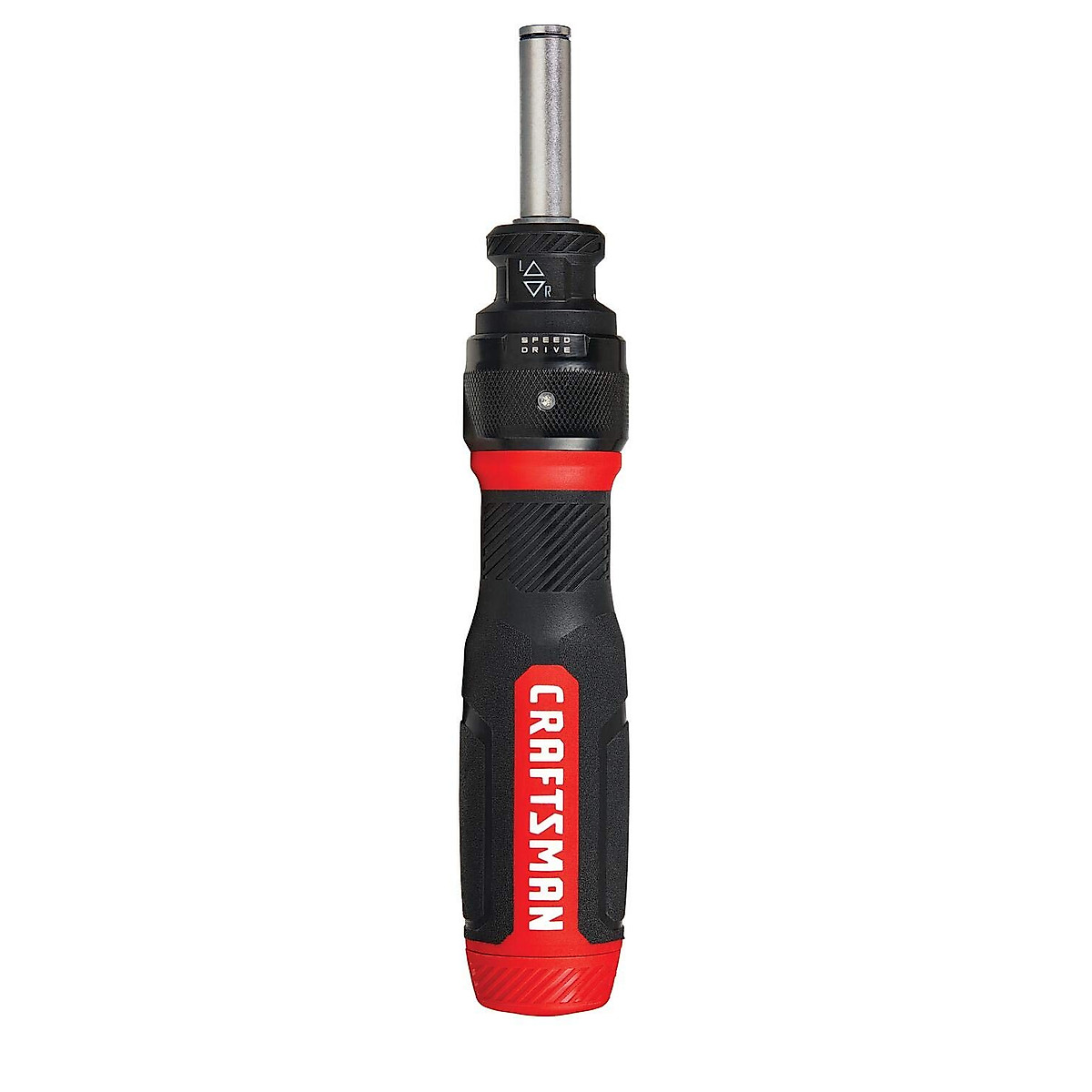 CRAFTSMAN Ratcheting Screwdriver, SpeedDrive, 2” Double Ended Bits Included, Handle Holds Up To 6 Bits (CMHT68129)