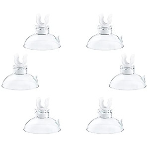 Pawfly Aquarium Suction Cup Clips for Standard 3/16" ID Airline Tubing Clear Air Hose Holder Clamp Accessories for Fish Tank Aeration Setup, 20 Pack