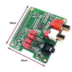 InnoMaker Raspberry Pi HIFI DAC HAT PCM5122 HIFI DAC Audio Card Expansion Board for Raspberry Pi 5 4 3 B+ Pi Zero etc. (DAC HAT)