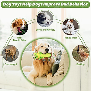 Letsmeet Dog Squeak Toys Plush Dog Toy with Crinkle Paper and Ropes - Small Puppy Toys Interactive Dog Toys for Small, Medium, Large Dogs