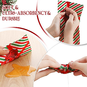 Cholemy Christmas Paper Napkins 3 Ply Disposable Presents Napkins Xmas Guest Paper Towels Merry Christmas Cocktail Napkins for Xmas Eve Dinner Holiday Party Supplies Kitchen Decor (100 Pcs)