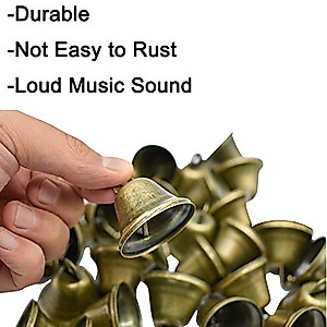 Maydahui 35PCS Vintage Bronze Jingle Bells (1.7"X 1.5") for Dog Doorbell & Potty Training, Housebreaking, Making Wind Chimes,Christmas Bell