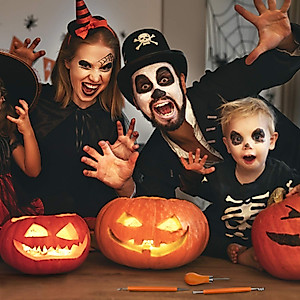 YAOMAISI Halloween Adult and Children Pumpkin Carving Kit Carving Knife Upgraded Edition 12 Pieces of Professional Stainless Steel Pumpkin Carving Tool Belt Handbag