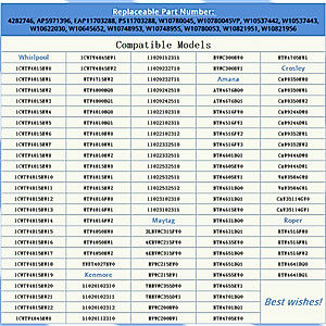 Updated W10780045 Washer Suspension Rod Kit, Fit for Whirlpool Kenmore, Washer Parts for Amana，Part Kit NTW4516FW2, NTW4516FW3, WTW4816FW2, NTW4516FW1, WTW4800BQ1 Suspension Rods, W10821951